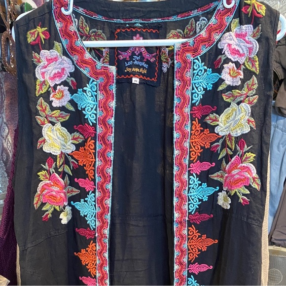 Johnny Was | Sweaters | Johnny Was Jwla Embroidered Long Linen Duster ...